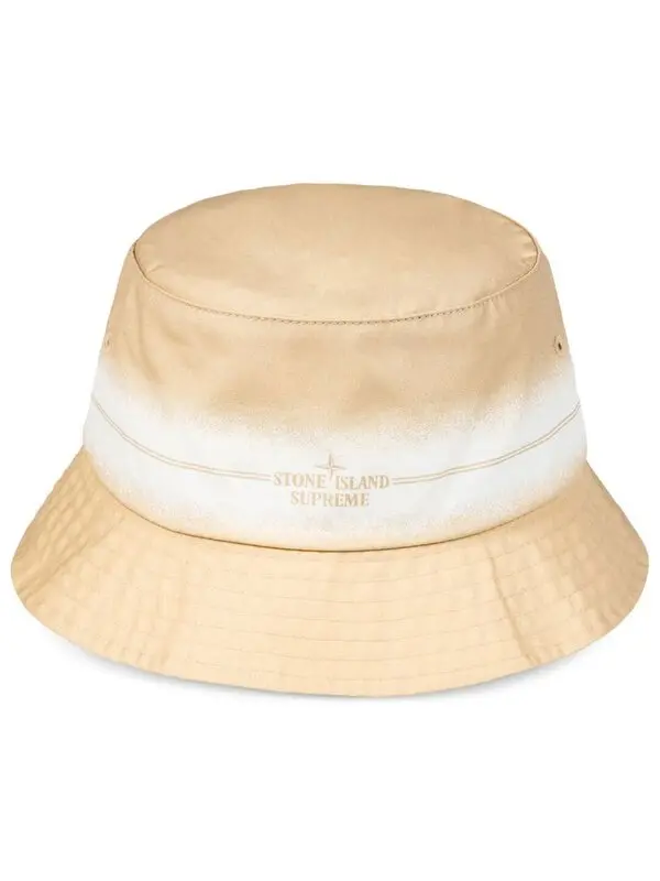 Supreme X Stone Island Stripe-detail Crusher Hat - Neutrals