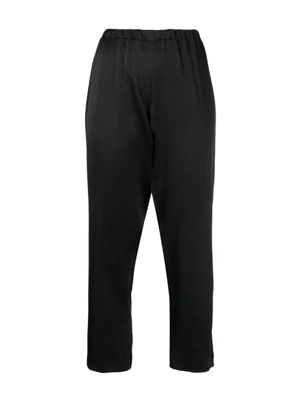 GILDA & PEARL Feather-trim Silk Pyjama Set