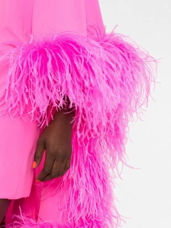 attico pink feather dress THE ATTICO (RARE) Dress Size: US 4