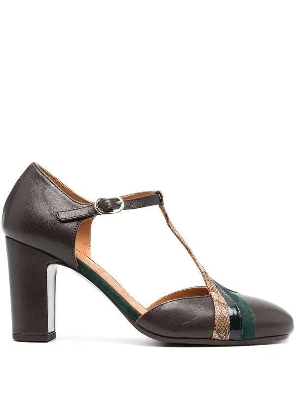 Chie Mihara 85mm Round-toe Leather Pumps