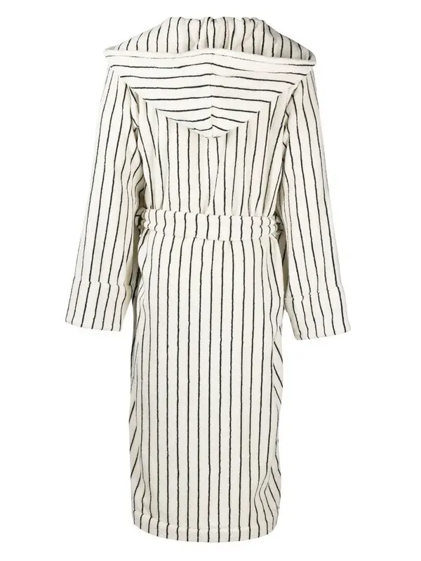 TEKLA Striped Hooded Bathrobe