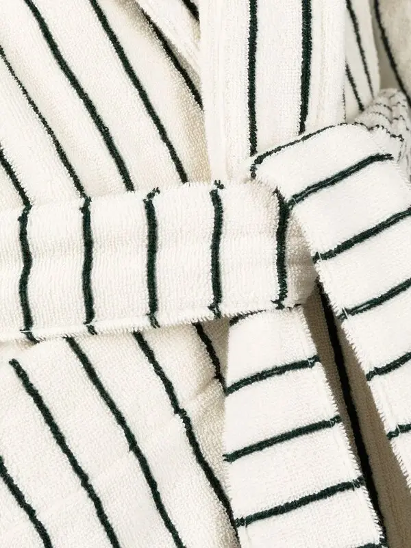 TEKLA Striped Hooded Bathrobe