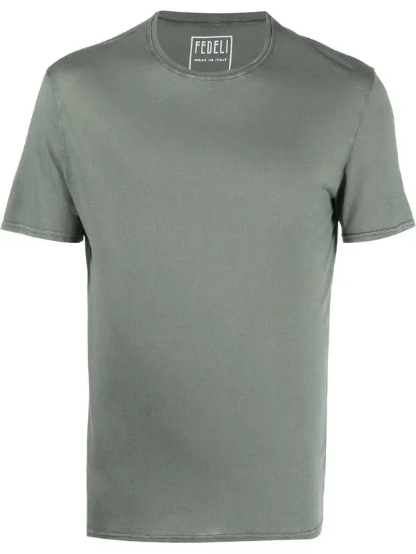 Fedeli Short-sleeve Cotton T-shirt - Green