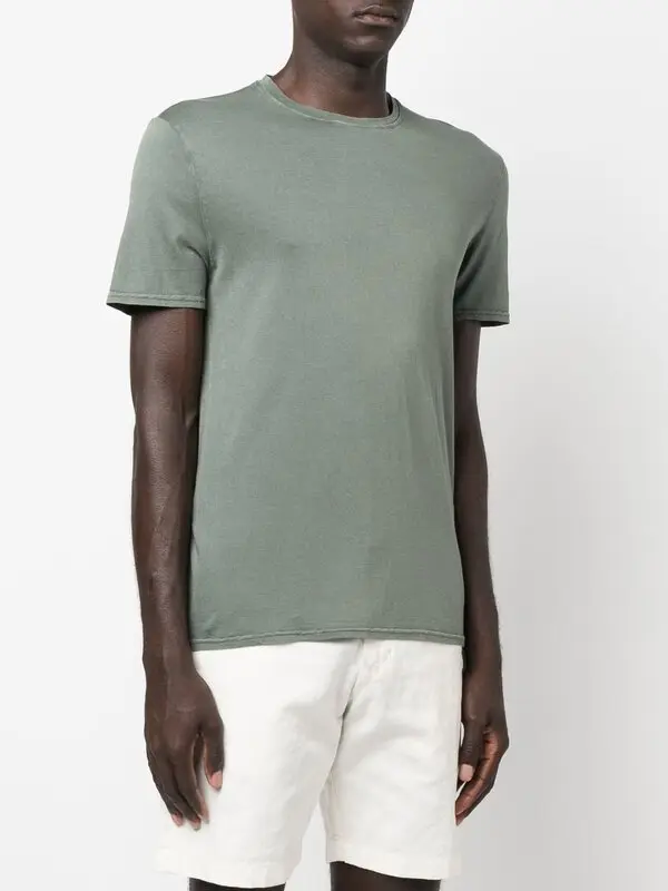 Fedeli Short-sleeve Cotton T-shirt - Green