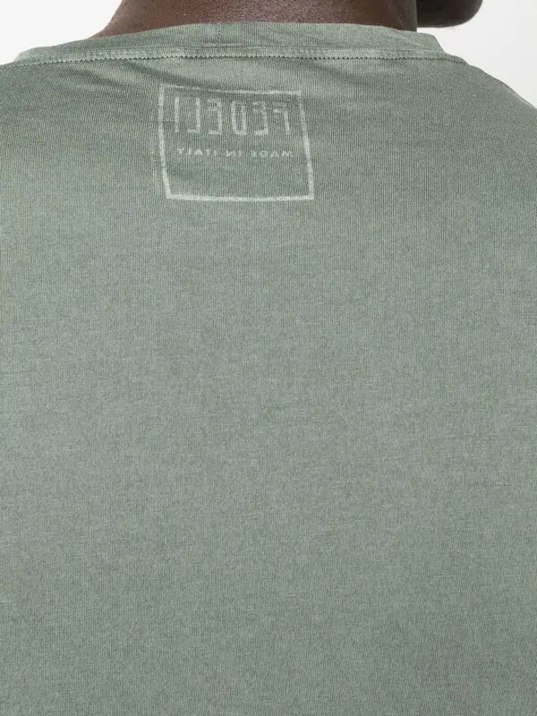 Fedeli Short-sleeve Cotton T-shirt - Green