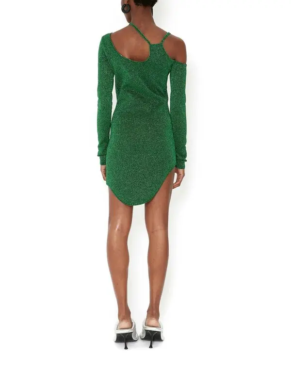 JW Anderson Glitter Cut-out Asymmetric Dress