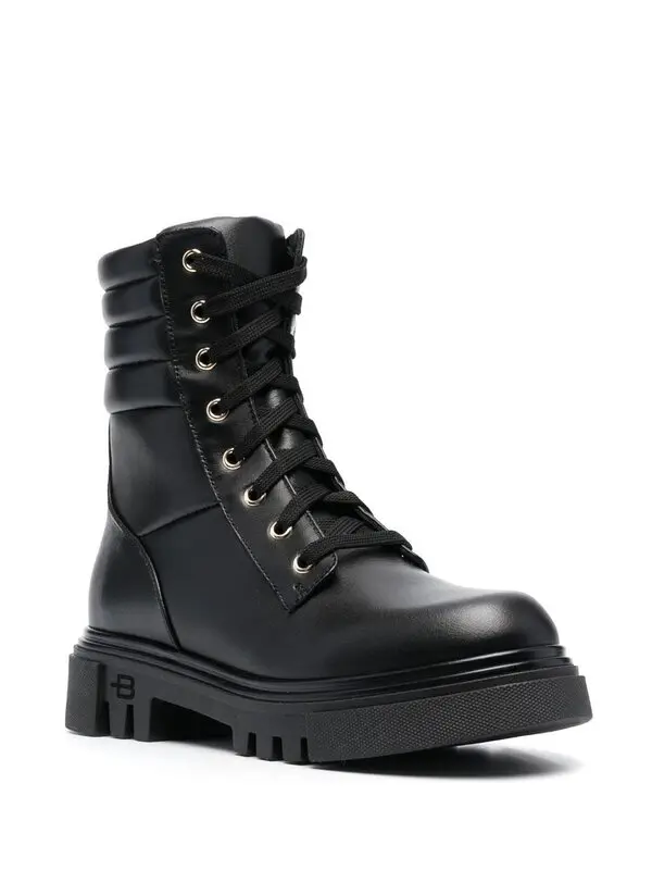 BALDININI Leather Combat Boots