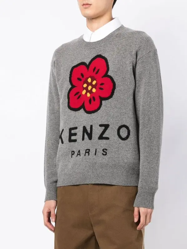 Kenzo Boke Flower Crew-neck Jumper - Grey