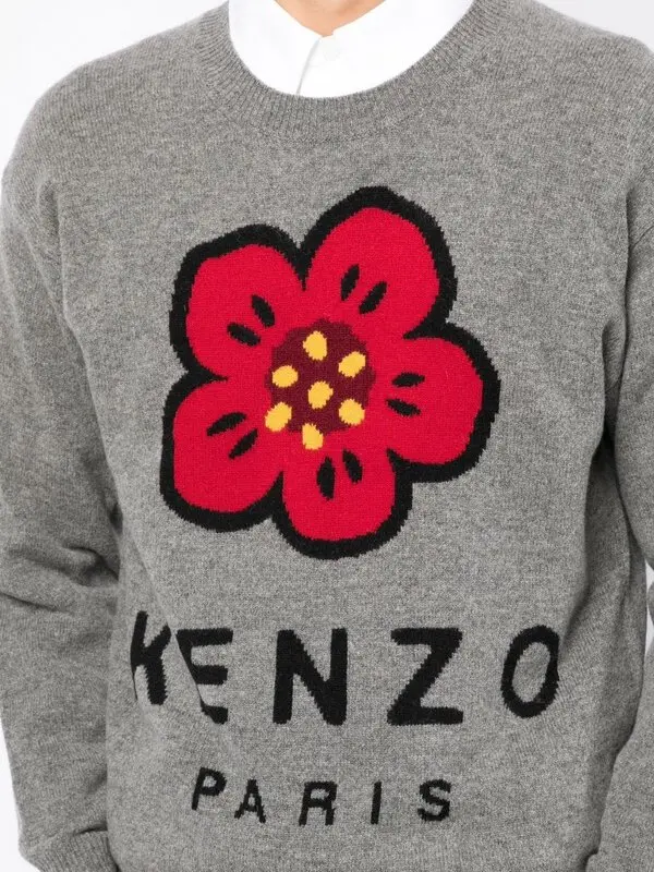 Kenzo Boke Flower Crew-neck Jumper - Grey