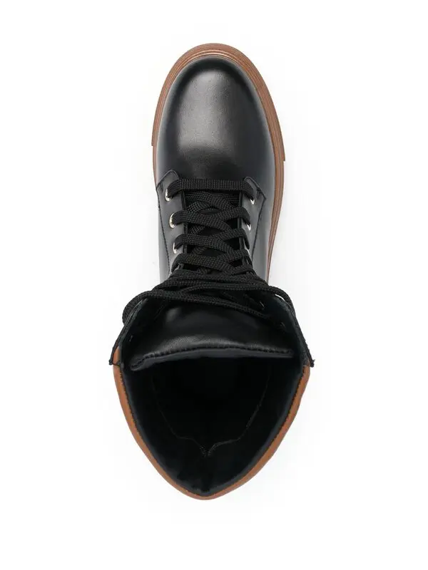 BALDININI Leather Combat Boots