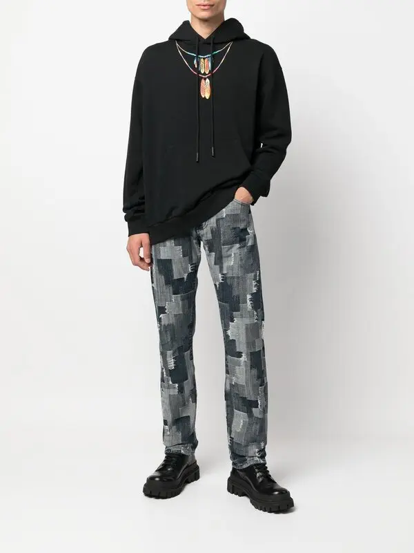 COUNTY OF MILAN Marcelo Burlon Graphic-print Pullover Hoodie - Black