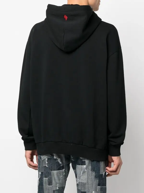 COUNTY OF MILAN Marcelo Burlon Graphic-print Pullover Hoodie - Black