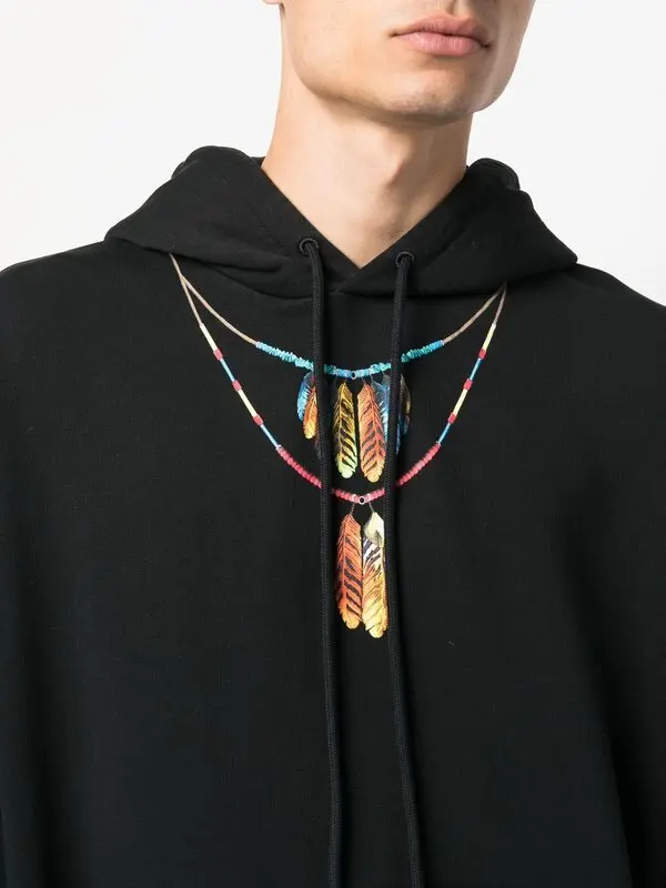 COUNTY OF MILAN Marcelo Burlon Graphic-print Pullover Hoodie - Black