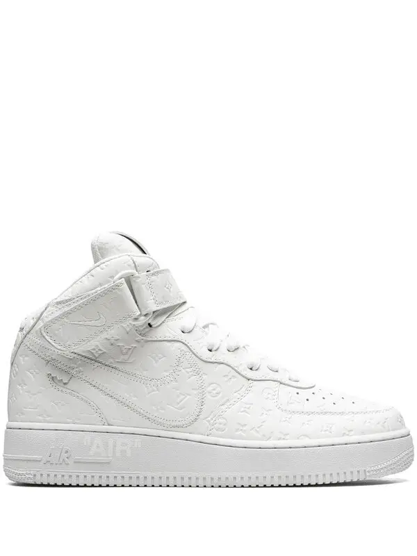 Nike X Louis Vuitton X Virgil Abloh Air Force 1 Mid Sneakers - White