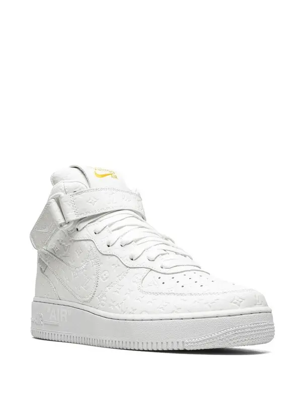 Nike X Louis Vuitton X Virgil Abloh Air Force 1 Mid Sneakers - White