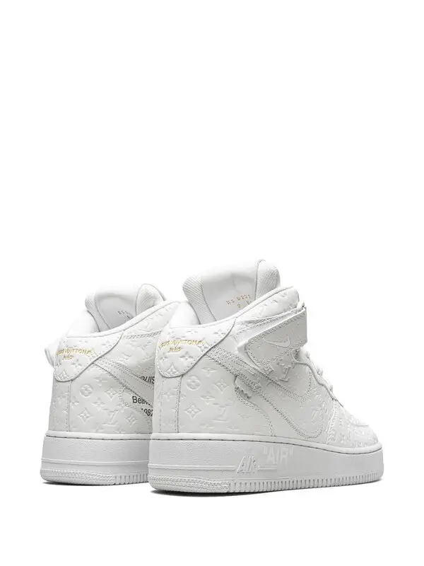 Nike X Louis Vuitton X Virgil Abloh Air Force 1 Mid Sneakers - White