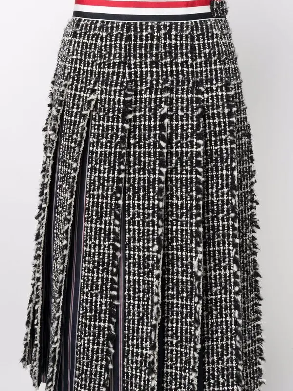 Thom Browne Patterned Jacquard Pleated Skirt