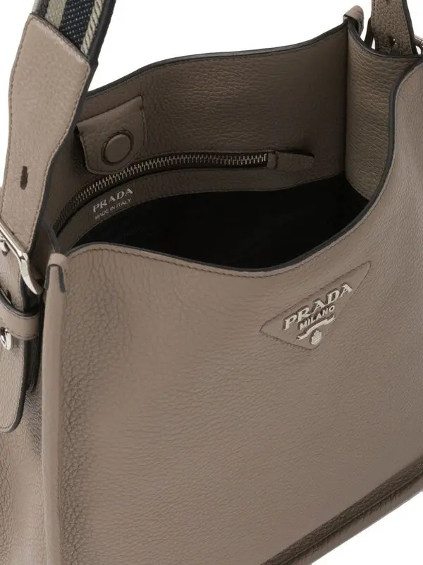 Prada Logo Plaque Shoulder Bag