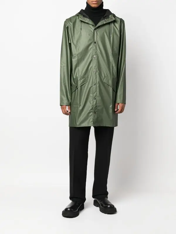 Rains Waterproof Raincoat With Drawstring Hood