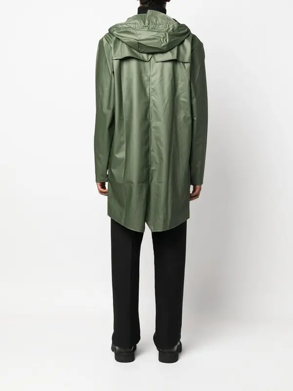 Rains Waterproof Raincoat With Drawstring Hood