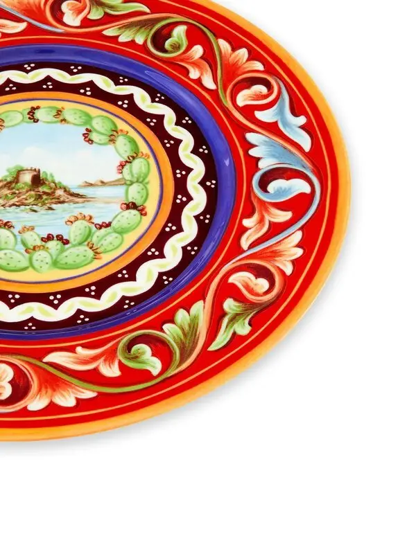 Dolce & Gabbana 2 Piece Fine Porcelain Dinner Plate Set