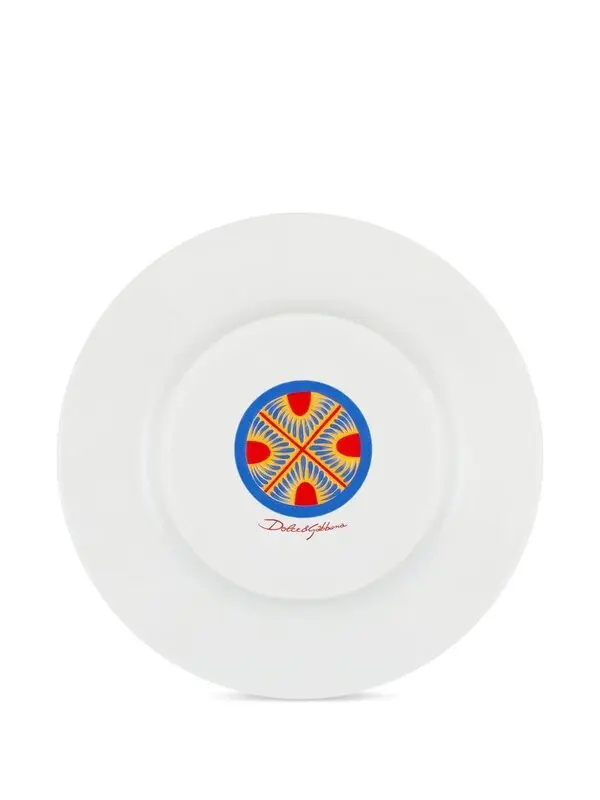 Dolce & Gabbana 2 Piece Fine Porcelain Dinner Plate Set