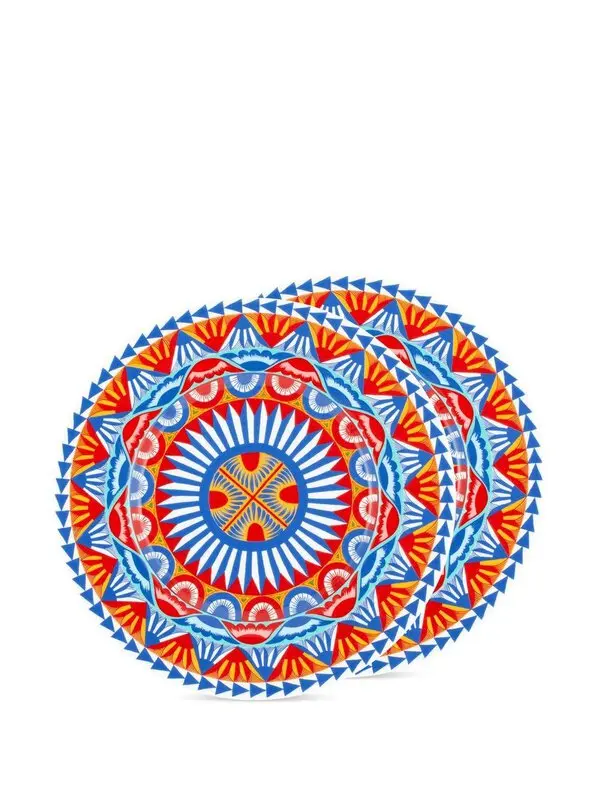 Dolce & Gabbana 2 Piece Fine Porcelain Dinner Plate Set