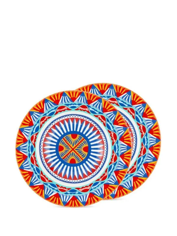 Dolce & Gabbana 2 Piece Fine Porcelain Soup Plate Set