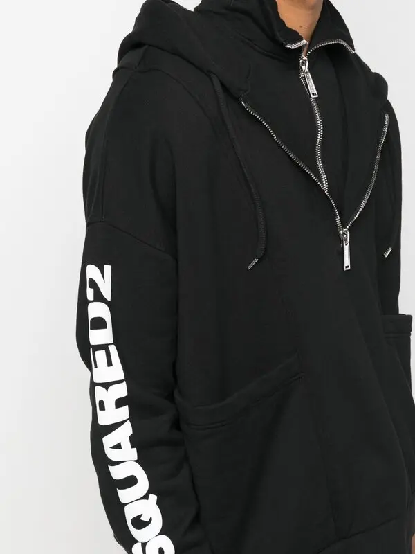 Dsquared2 Logo-print Zip-up Hoodie