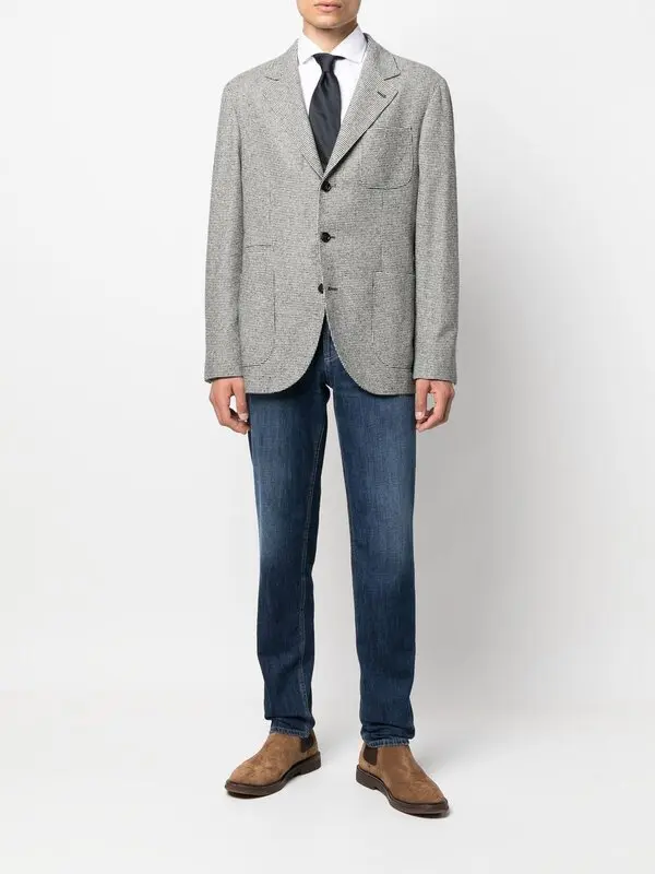 Brunello Cucinelli Hounds-tooth-print Blazer