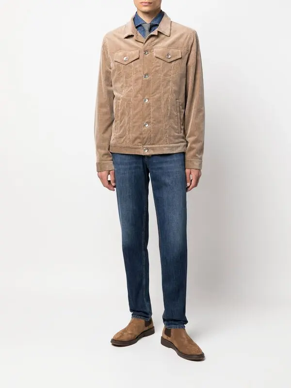 Brunello Cucinelli Long-sleeved Cotton Shirt