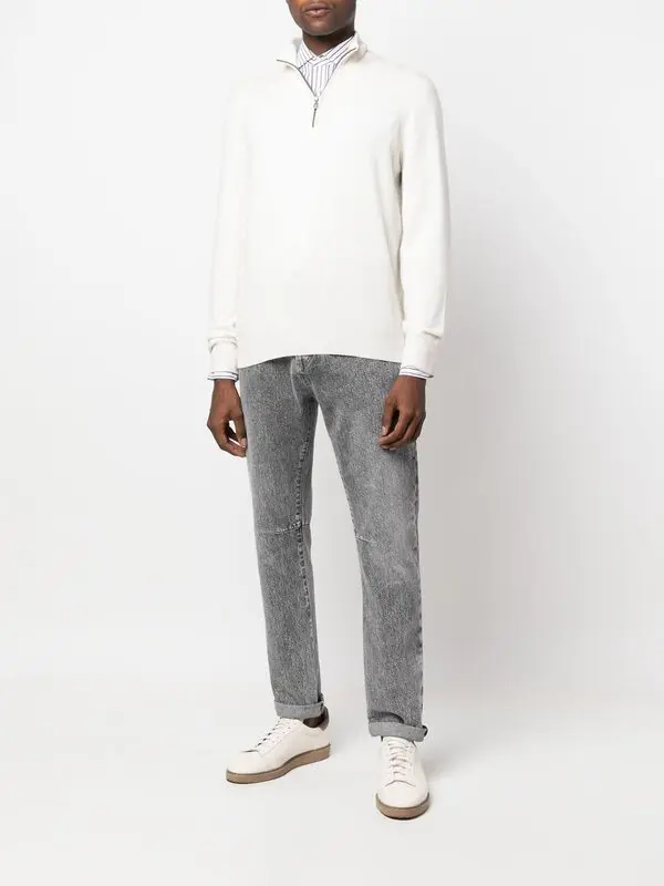 Brunello Cucinelli Stonewash Straight-leg Jeans