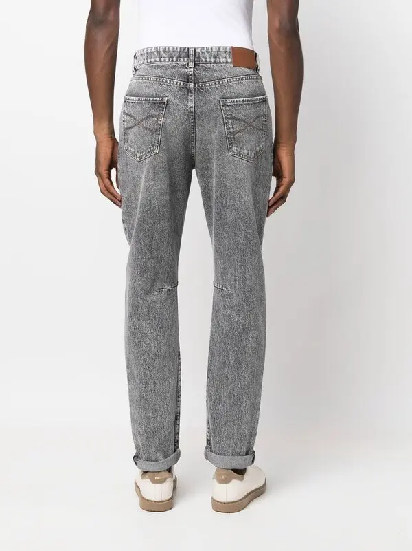 Brunello Cucinelli Stonewash Straight-leg Jeans
