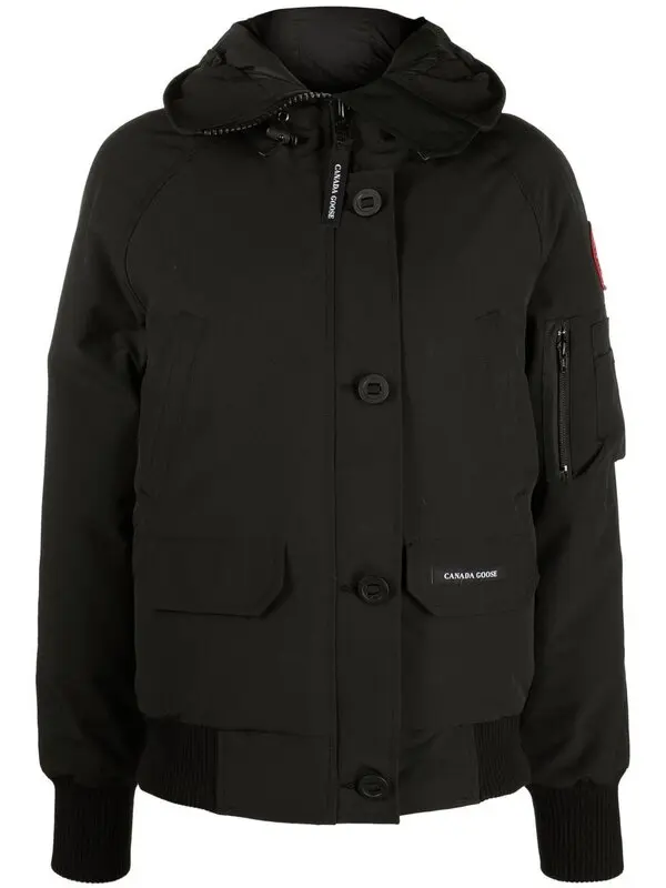 Canada Goose Logo-patch Hooded Down Jacket