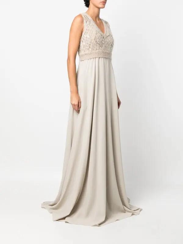 Brunello Cucinelli Sequin-embellished Sleeveless Gown