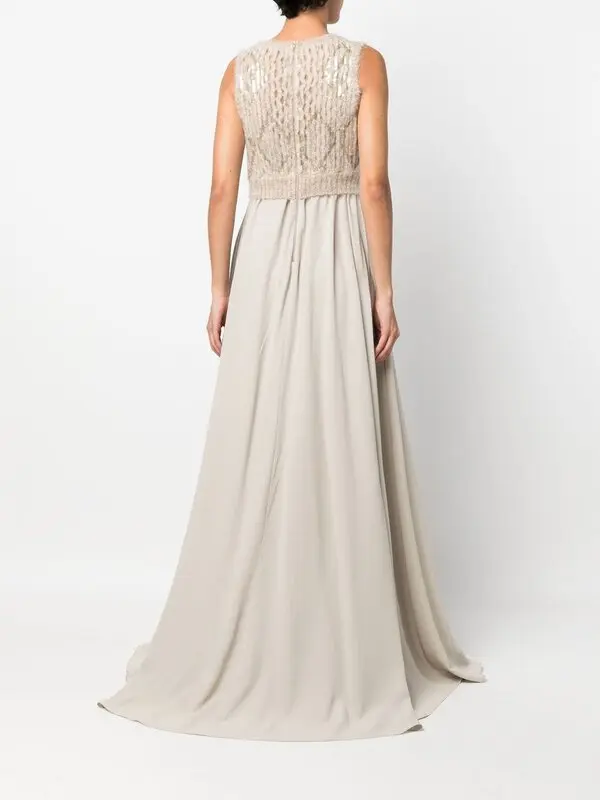 Brunello Cucinelli Sequin-embellished Sleeveless Gown