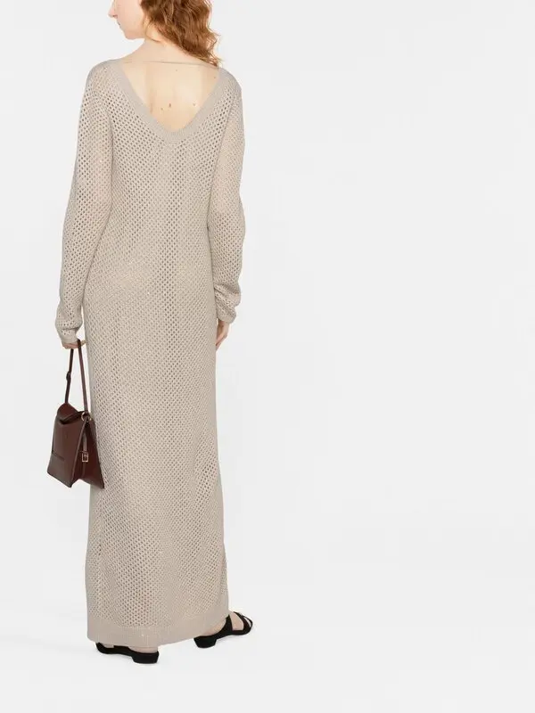Brunello Cucinelli Open-knit Maxi Dress