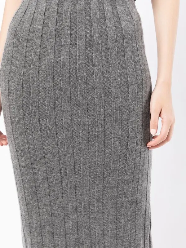 Cashmere In Love Lenny Chunky-knit Skirt - Grey