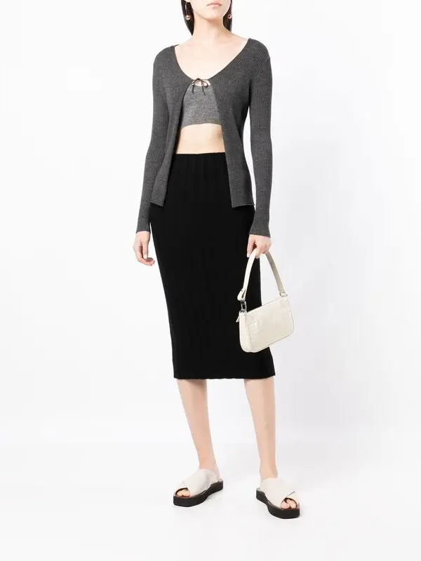 Cashmere In Love Evie Cropped Top - Black