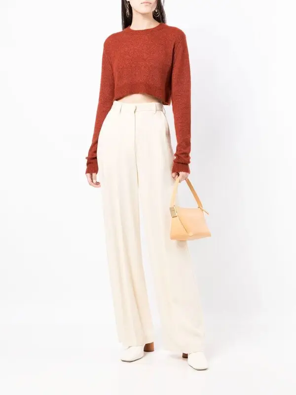 Cashmere In Love Como Cropped Jumper - Red