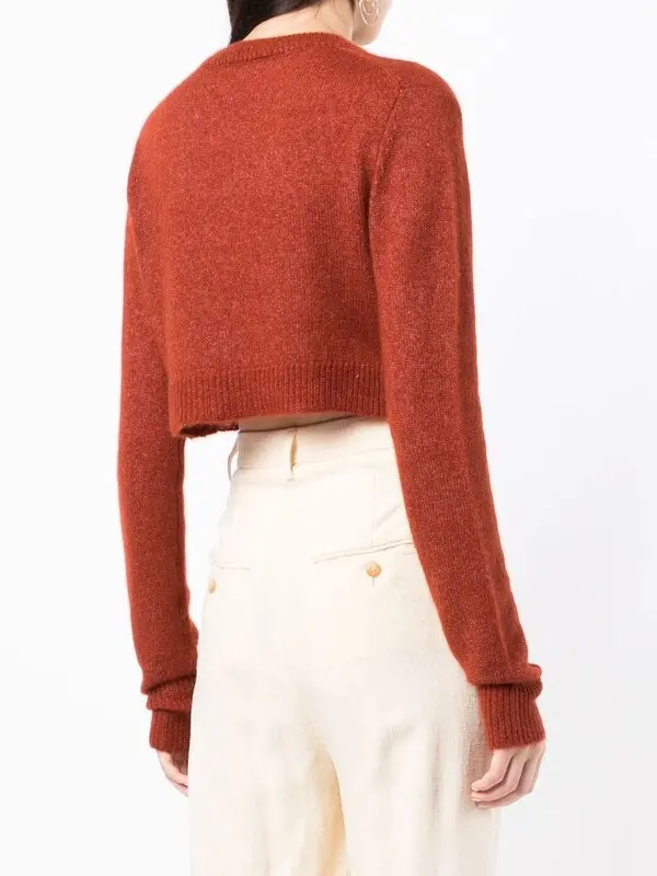 Cashmere In Love Como Cropped Jumper - Red