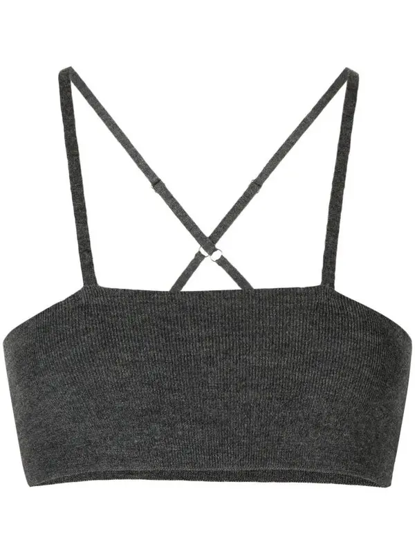 Cashmere In Love Babett Wool-cashmere Bralette - Grey