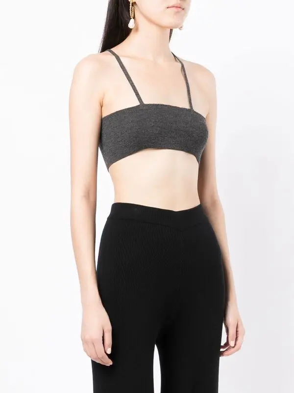 Cashmere In Love Babett Wool-cashmere Bralette - Grey