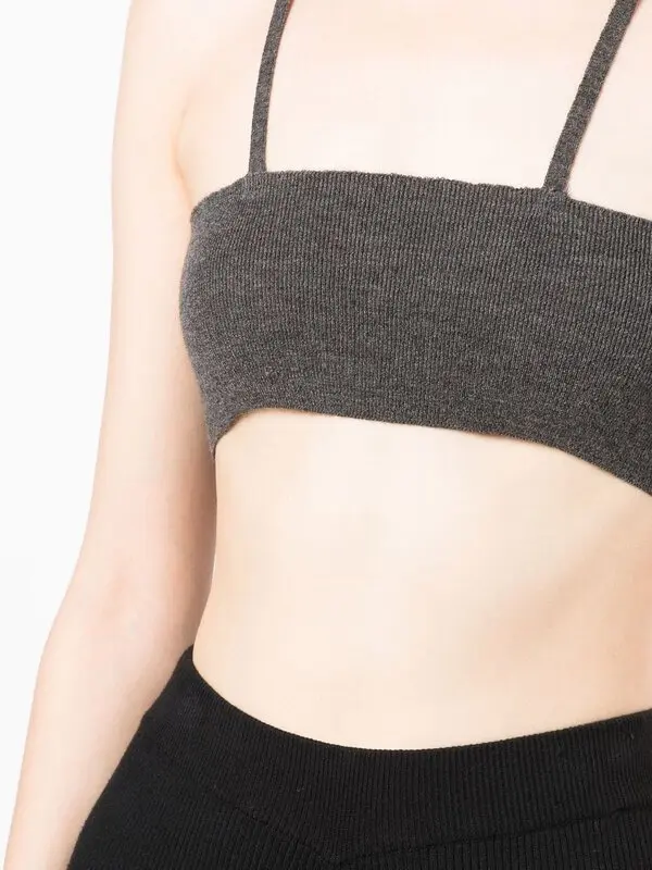 Cashmere In Love Babett Wool-cashmere Bralette - Grey