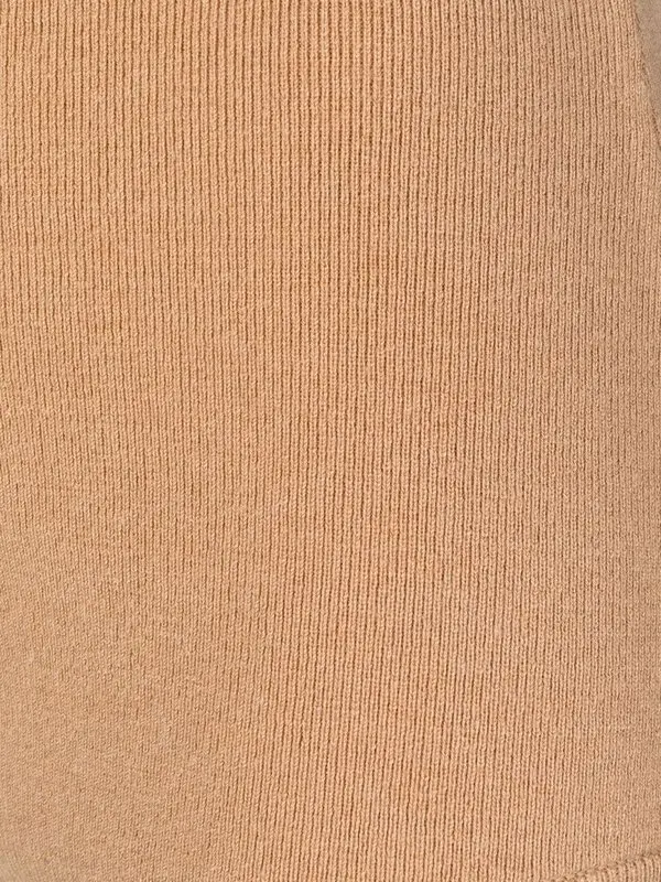 Cashmere In Love Felix Knitted High-waist Shorts - Brown
