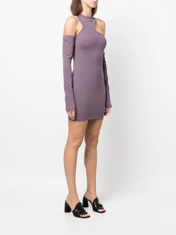 Off-White Asymmetric Mini Dress - Purple
