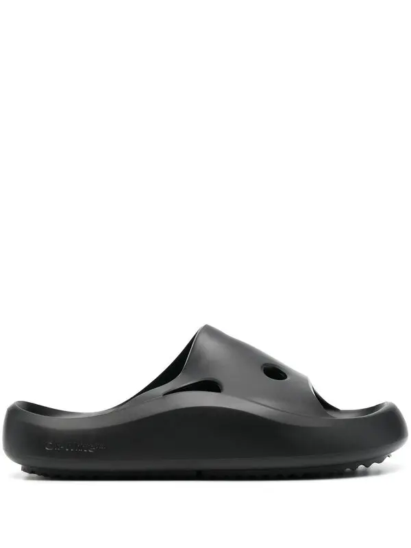 Off-White Hole-effect Rubber Slides - Black