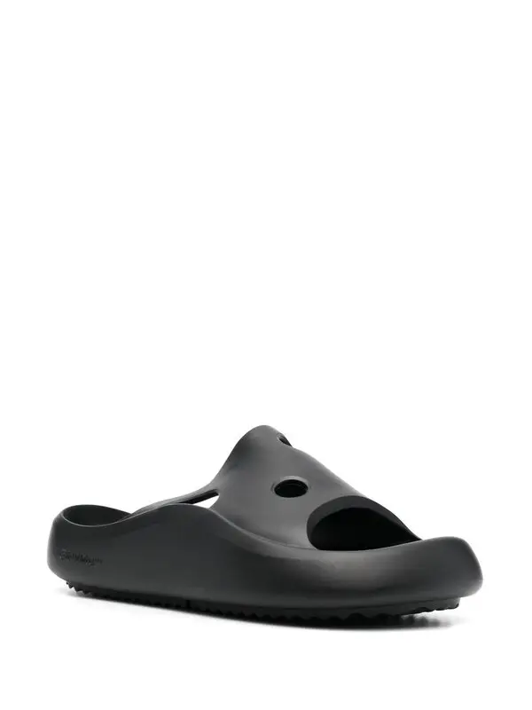 Off-White Hole-effect Rubber Slides - Black