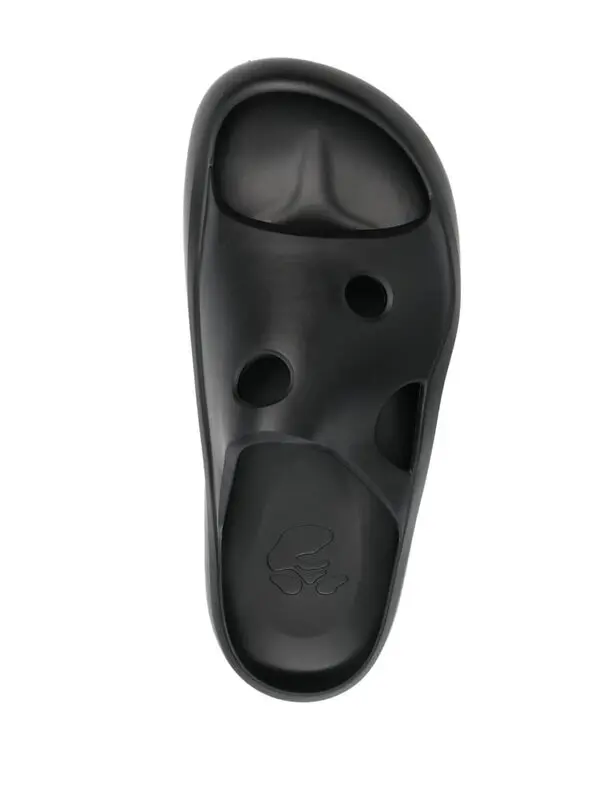 Off-White Hole-effect Rubber Slides - Black