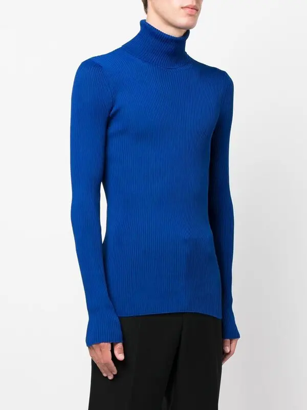 Off-White Long-sleeve Top - Blue